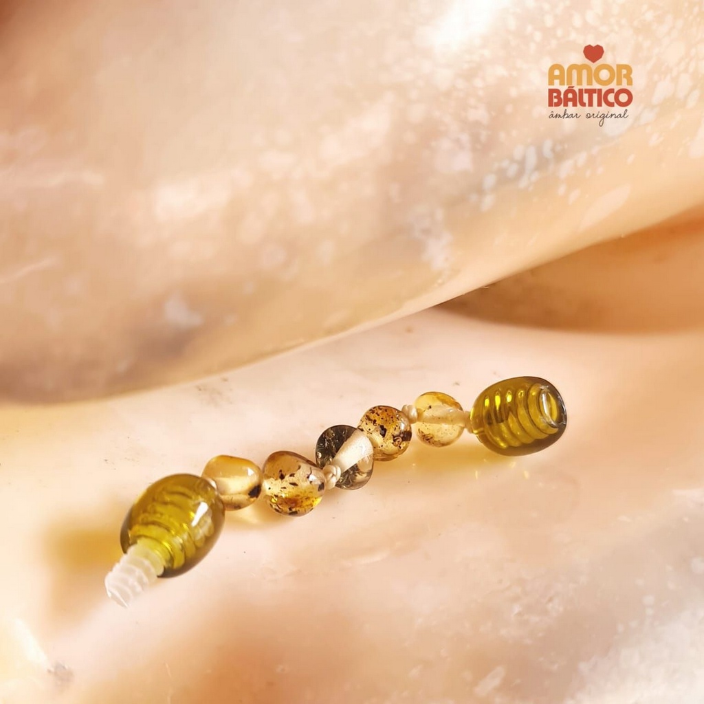 Extensor de Âmbar Verde Claro - 05 cm - AMOR BALTICO